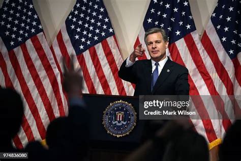 Fbi Director Is Christopher A Wray Speaks To The Media During A News News Photo Getty Images