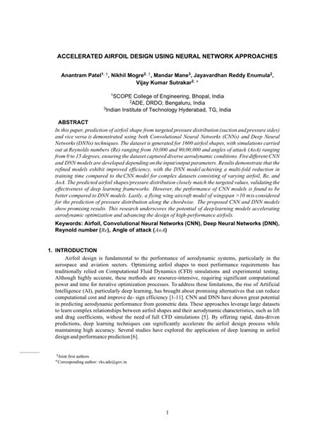 Pdf Accelerated Airfoil Design Using Neural Network Approaches