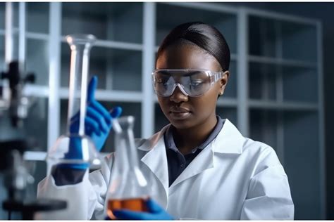African Female Scientist Lab Generate Ai