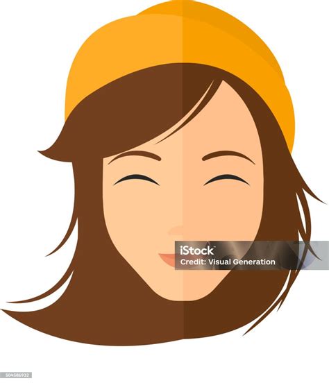 Pleased Woman With Her Eyes Closed Stock Illustration Download Image