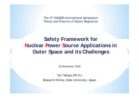 Pdf Safety Framework For Nuclear Power Source Applications In