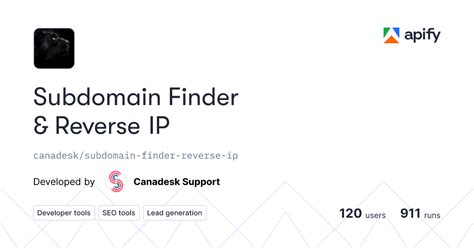 subdomain finder and reverse ip api in python · apify