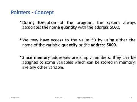 Understanding The Concept Of Pointers Pptx