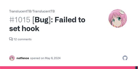 Bug Failed To Set Hook · Issue 1015 · Translucenttbtranslucenttb