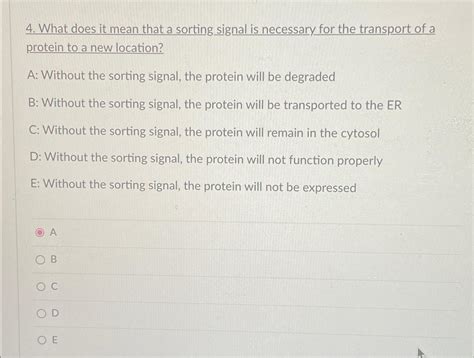 Solved What Does It Mean That A Sorting Signal Is Necessary