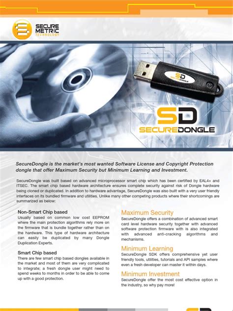 Securedongle Software Protection Dongle Pdf Microprocessor Encryption