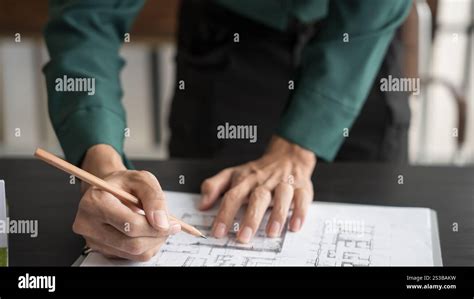 Green Eco Architecture Man Drawing On Architectural Creative Project Business Architecture