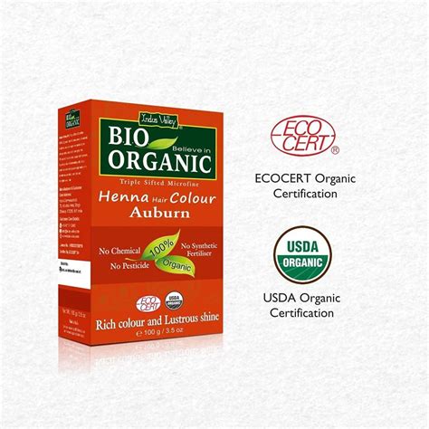 Indus Valley Auburn Henna Hair Dye 100g 100 Bio Organic Triple Sifted Microfine Powder Buy