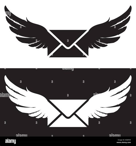 Letter With Wings Vector Concept Illustration Stock Vector Image