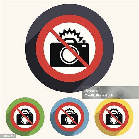 No 포토서제스트 카메라 팻말 아이콘크기 플래시 기호까지 금지됨에 대한 스톡 벡터 아트 및 기타 이미지 금지됨 라벨 모양 Istock