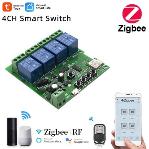 Module 4ch Et Rf Module De Commutation Wifi Contrôleur De Lumière Relais Intelligent 12v 24v