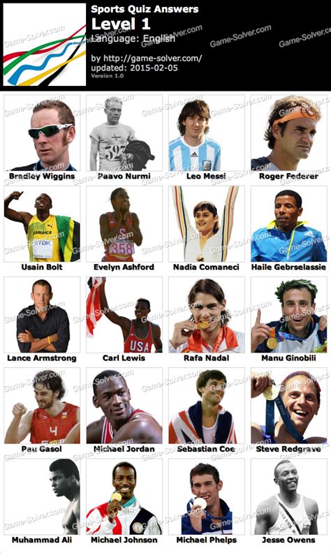 Sports Quiz Answers Game Solver