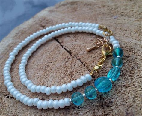 Чокер с крупными голубыми бусинами Beaded Necklace Jewelry Necklace