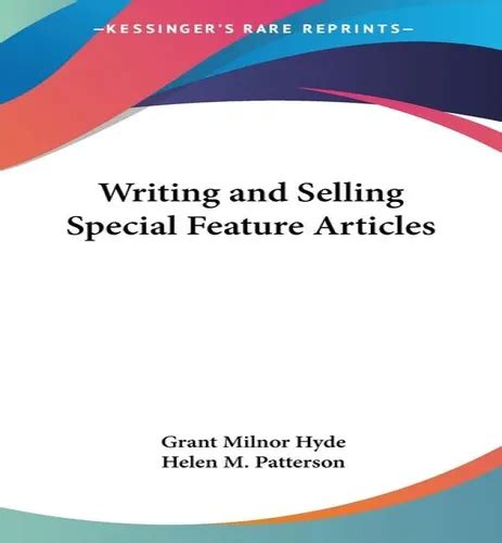 Libro Writing And Selling Special Feature Articles Hele Envío Gratis