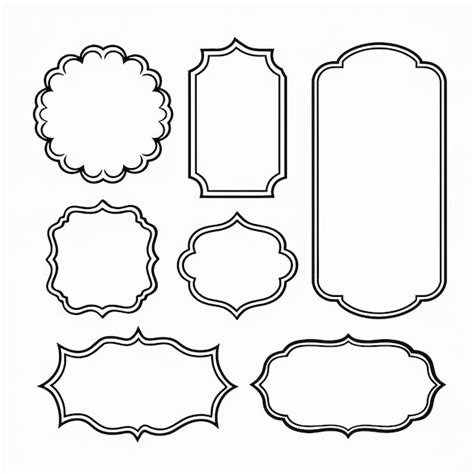 Premium Vector A Collection Of Decorative Ornate Frame Shapes There