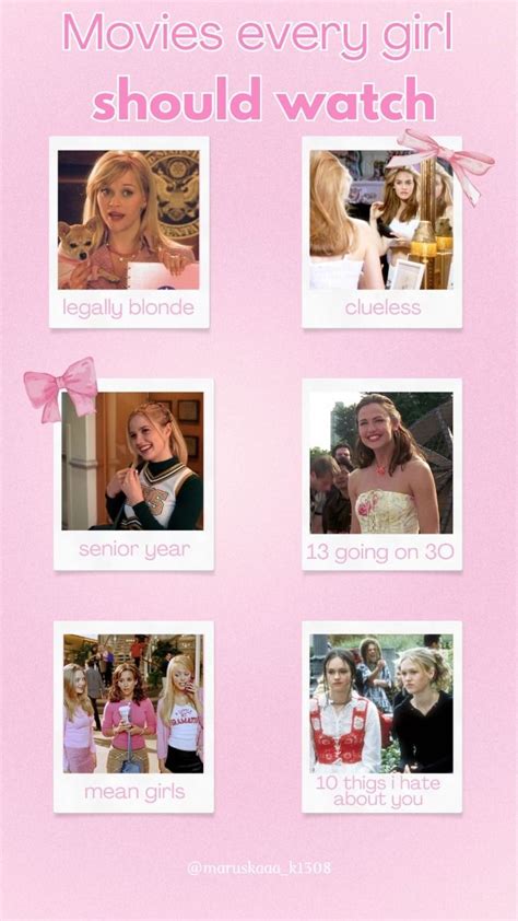 Movies Every Girl Should Watch 🎀 Movies To Watch Girly Movies Good