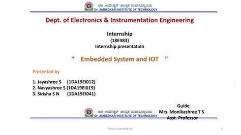 Internship Exam Pptpptx On Embedded System And Iot Pptx Computer Peripherals Computing
