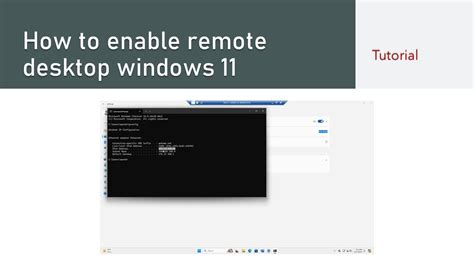 How To Enable Remote Desktop Windows 11 Youtube