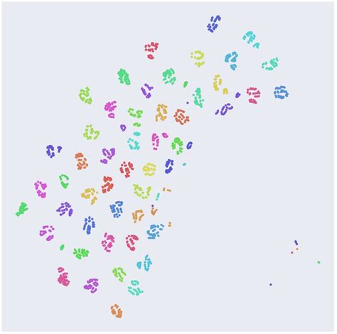 Tsne Visualization On Casia B Test Set One Color Denotes A Class The