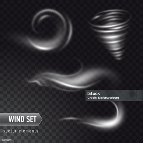 투명 한 배경에 격리 된 높은 상세한 바람 또는 먼지 구름의 벡터 사실적인 세트 백색 연기 안개 스프레이의 효과 3차원 형태에 대한 스톡 벡터 아트 및 기타 이미지 Istock