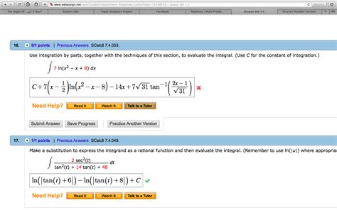 Solved Use Integration By Parts Together With The Techni Chegg Com