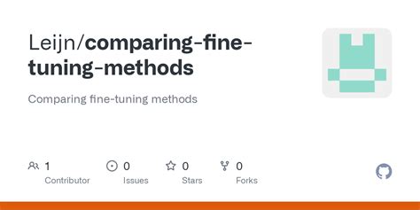 github leijn comparing fine tuning methods comparing fine tuning methods