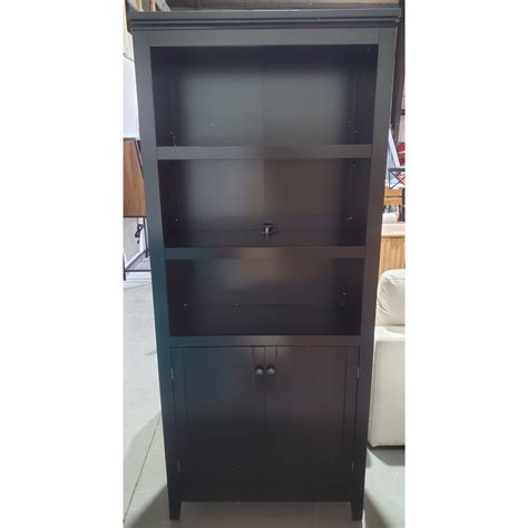 72 Carson 5 Shelf Bookcase With Doors Black Threshold 2nd City Liquidators Llc