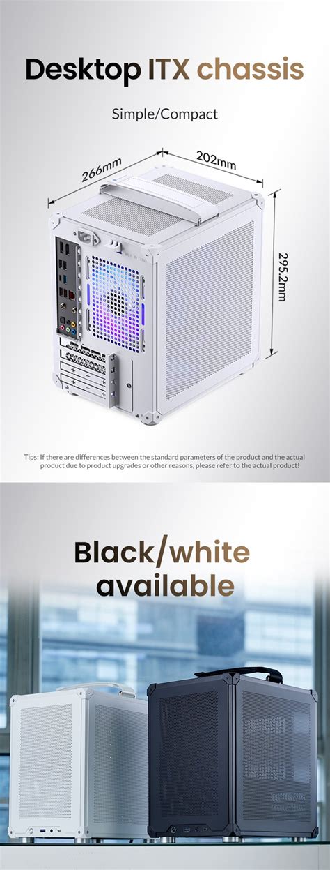 JONSBO C6 ITX WHITE ITX Handled Mesh PC Case Simple Compact Desktop ITX Chassis SP MB ITX MINI