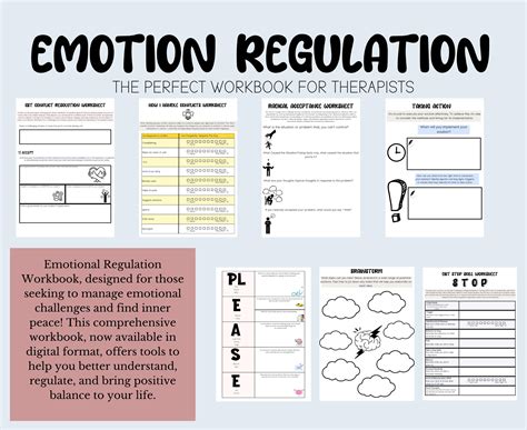 Emotional Regulation Workbook Emotions Worksheets Therapy