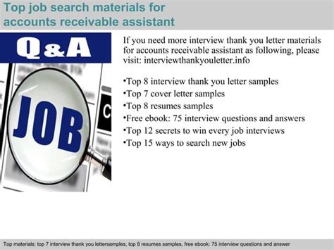 Accounts Receivable Assistant Ppt