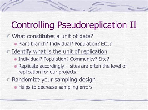 PPT Pseudoreplication And Ecology PowerPoint Presentation Free Download ID 1730438