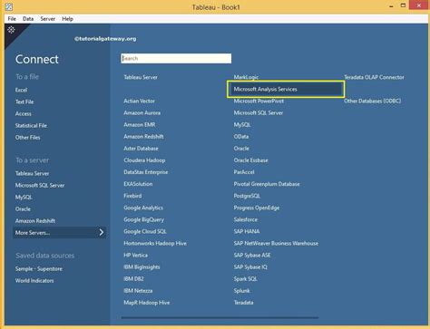 Connecting Tableau To Microsoft Analysis Services