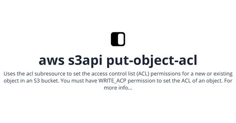 Aws S3api Put Object Acl Fig