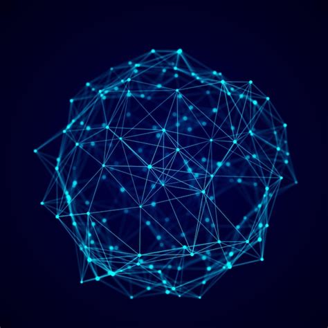 Premium Photo Sphere Made Up Of Points And Lines Network Connection