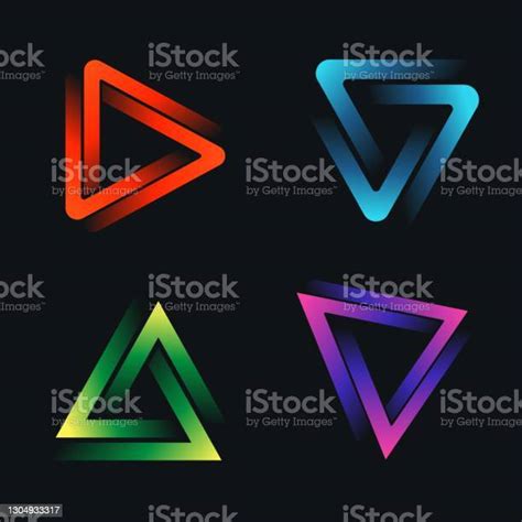 추상 미술 삼각형 모양 화살표 재생 검은 배경 다이아몬드 로고 디자인 템플릿 아이콘입니다 비즈니스 회사 안전 기술 혁신 디지털을