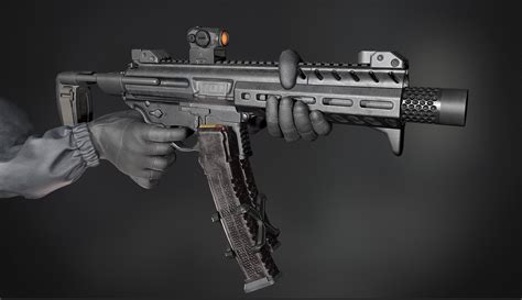 3d Model Mpx 9mm Vr Ar Low Poly Cgtrader
