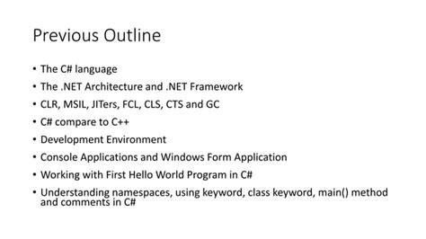 Cs4443 Modern Programming Language I Lecture 2 Pptx
