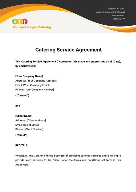 Free Catering Templates Ai Catering Generator