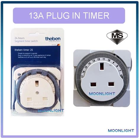 [sirim] theben 13a plug in timer 24 hours analog time switch shopee singapore