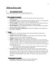GEOG Midterm Good 1 Midterm I Review Guide I Key Geographic Frames Focus Not Only On What