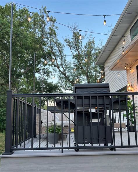 Simple DIY String Light Poles For An Outdoor Deck Fun Home Building