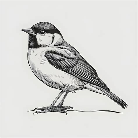 Premium Vector Bird Monochrome Ink Sketch Vector Drawing Engraving