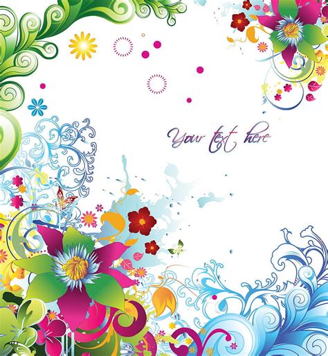 수채화 꽃 배경 벡터 Eps Ai Uidownload