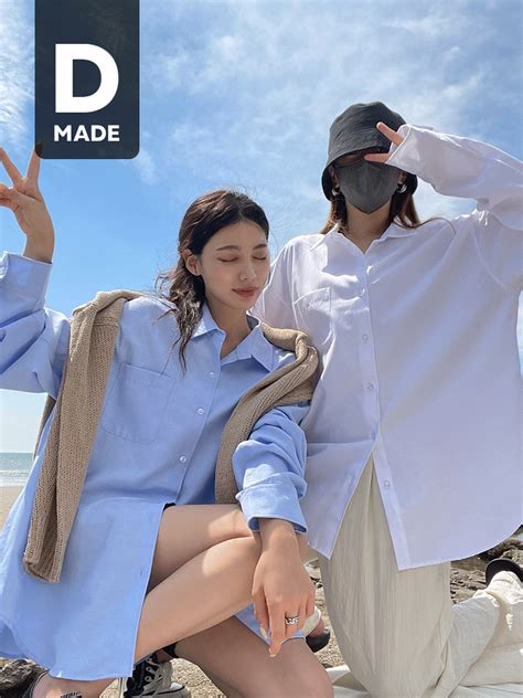 [made] 빅사이즈 55 120 모반 옥스포드 오버핏 카라 셔츠 남방 올드머니룩 에이블리