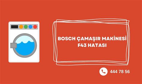 Bosch Çamaşır Makinesi F43 Hatası ÇÖzÜmÜ