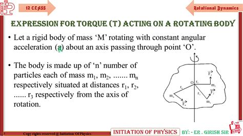 Rotational Dynamics 7 Angular Momentum Example Torque Derivation