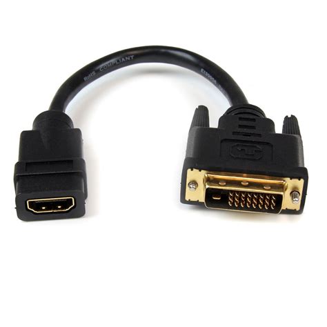 StarTech Com Female HDMI To Male DVI D Cable 200mm RS Components Indonesia