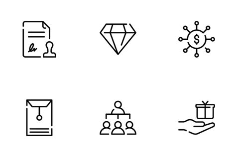 Inheritance Icon Pack 30 Line Business Icons Svg Png Ico Available