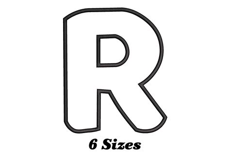 Alphabet Letter R Outline · Creative Fabrica