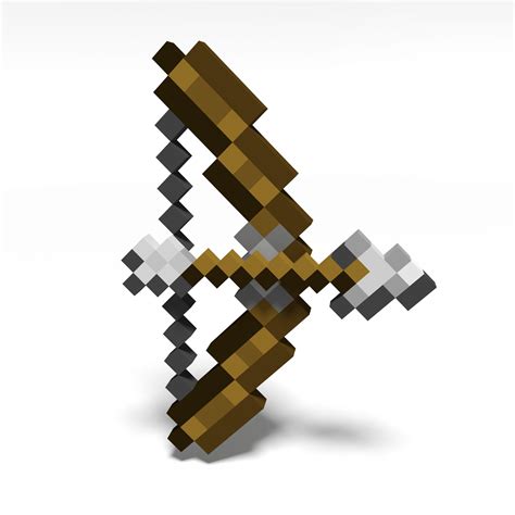 Minecraft Bow And Arrow 3d Model 14 Max Fbx 3ds Obj Free3d